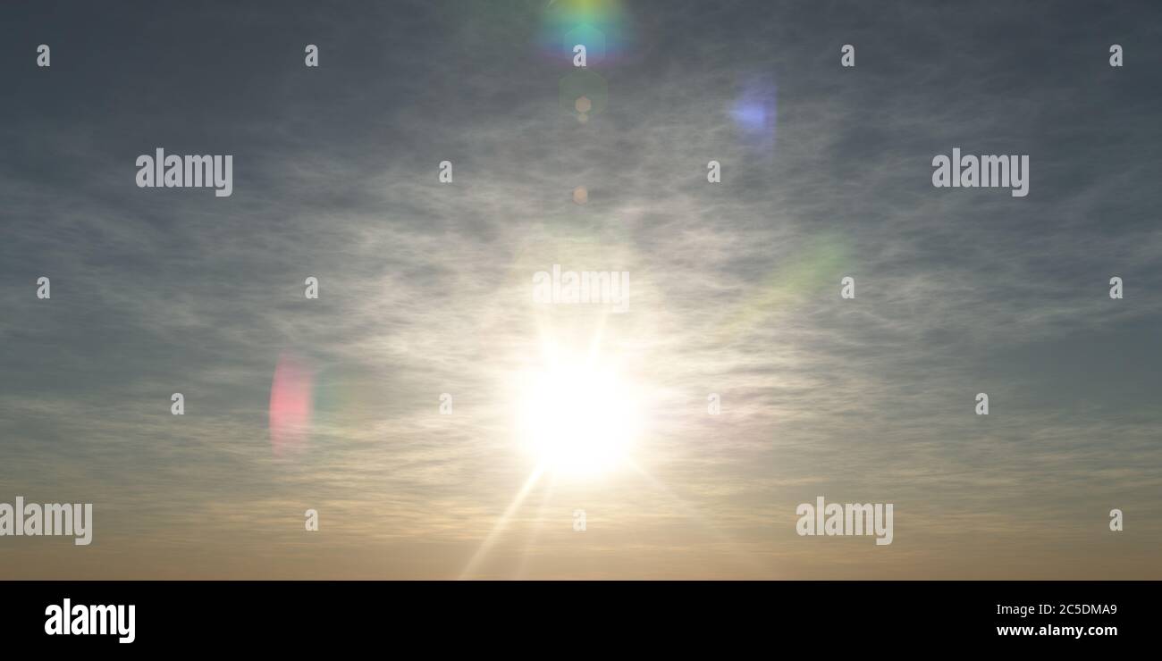 sunrise with clouds, light and god rays Stock Photo - Alamy