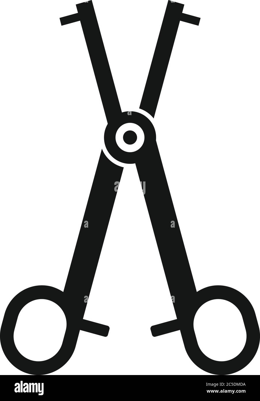 Piercing scissors icon. Simple illustration of piercing scissors vector ...