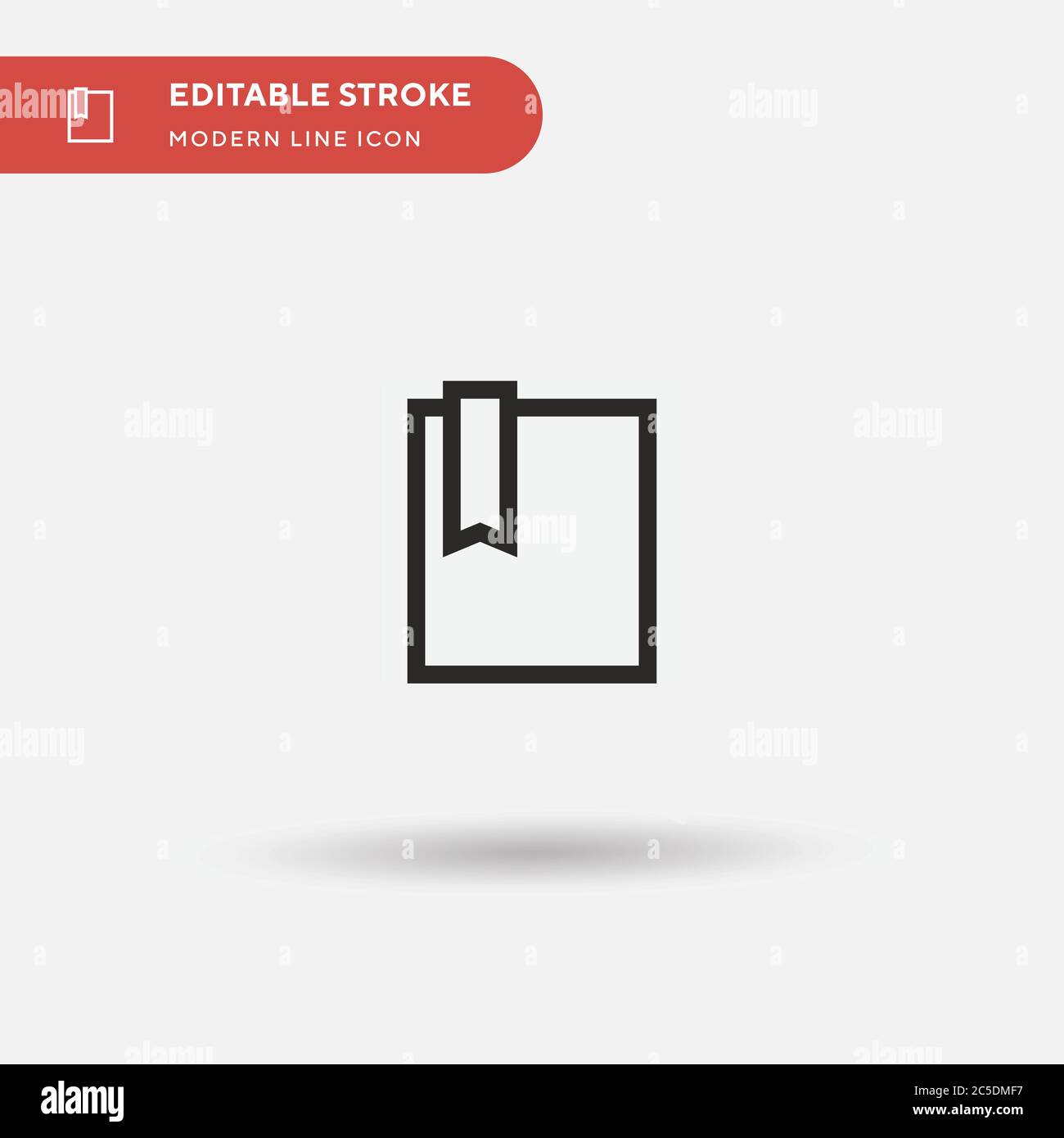 Bookmark Simple vector icon. Illustration symbol design template for ...