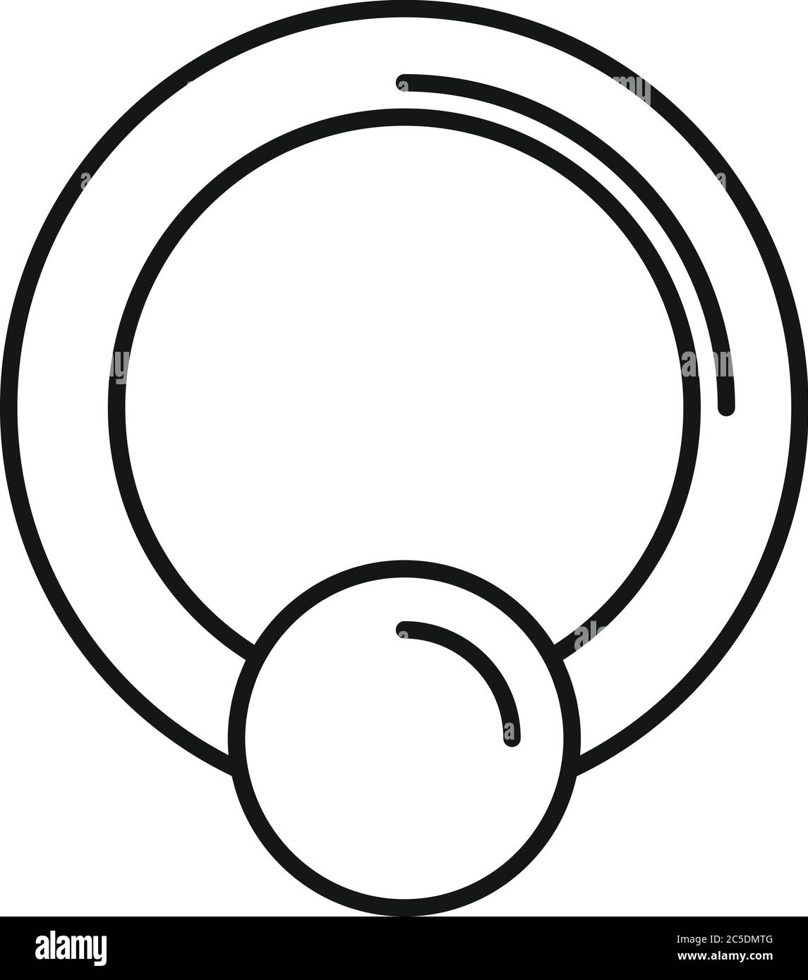 Beauty piercing icon. Outline beauty piercing vector icon for web ...
