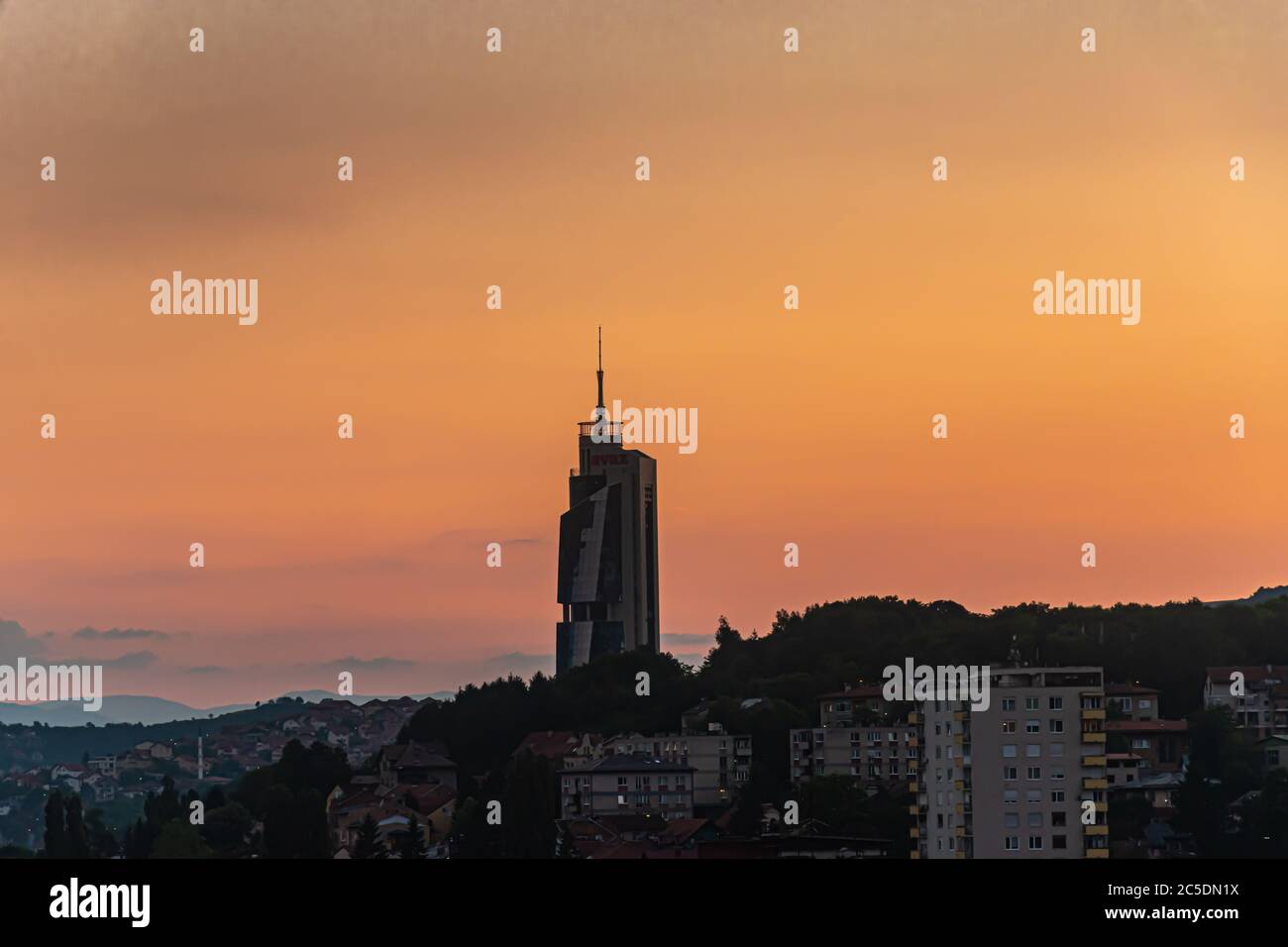 Avaz Twist Tower at sunest Stock Photo - Alamy