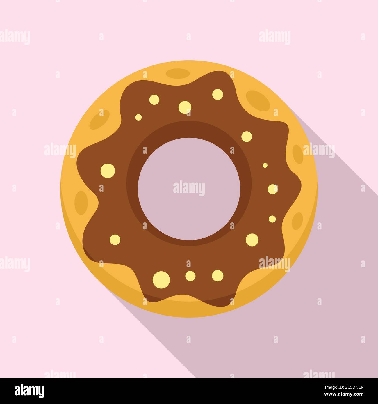 Policeman donut icon. Flat illustration of policeman donut vector icon ...