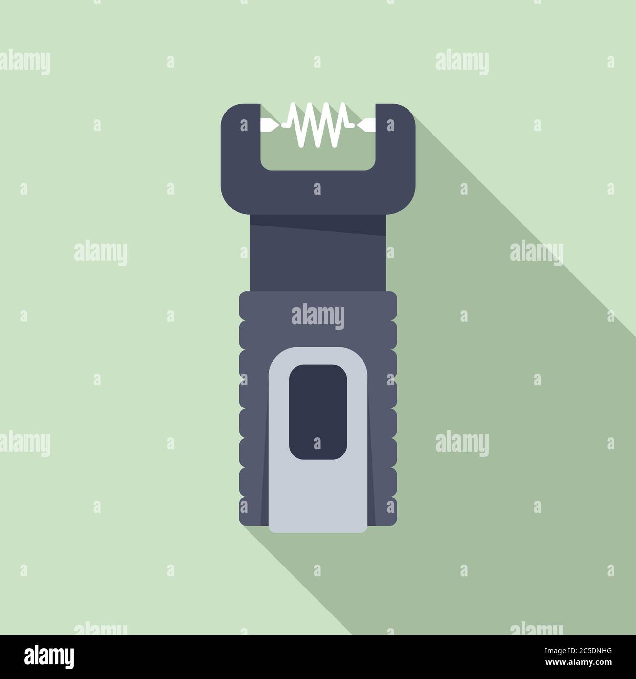 Electric shocker icon. Flat illustration of electric shocker vector ...