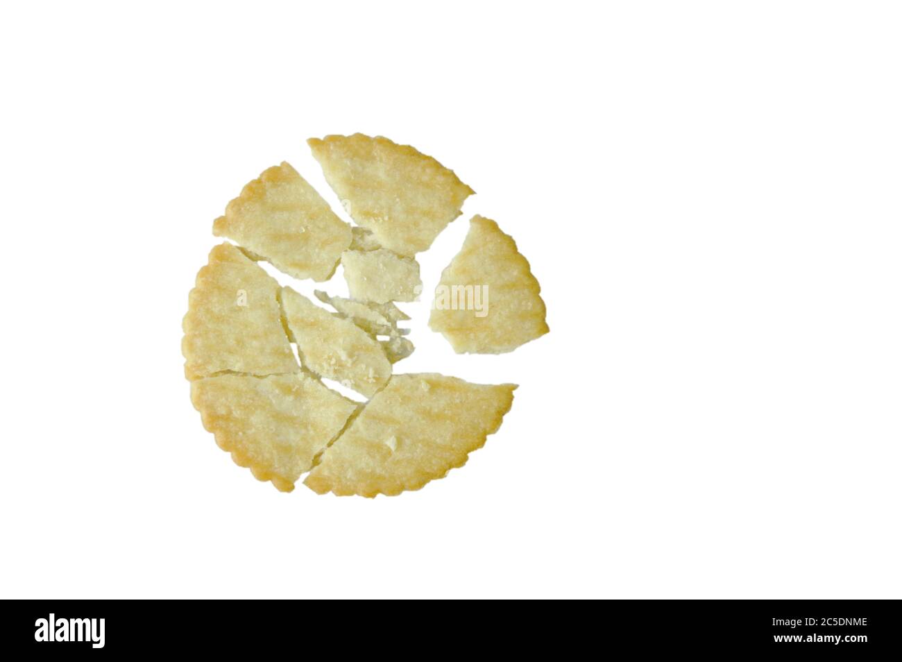 butter cracker cracked on white background Stock Photo - Alamy