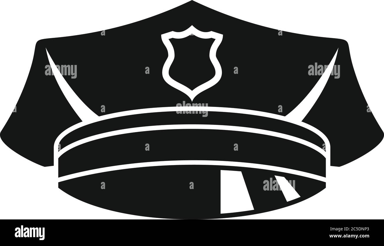 Police officer cap icon. Simple illustration of police officer cap ...