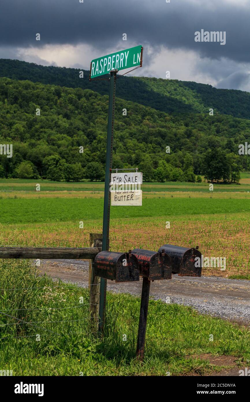 Amish road sign hi-res stock photography and images - Alamy