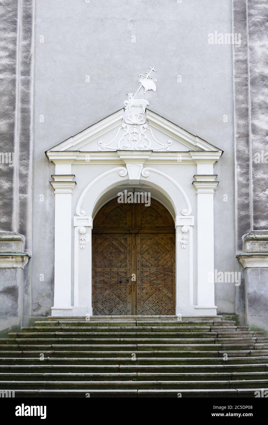 Door and entrance into old historical building that was made in late ...