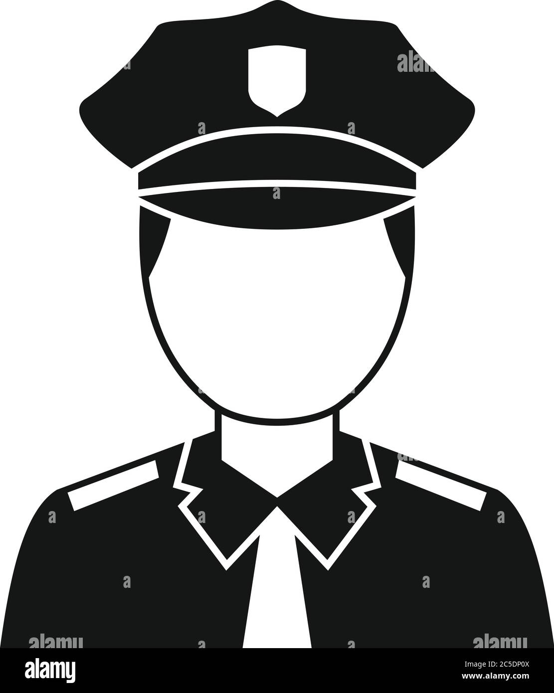 Policeman avatar icon. Simple illustration of policeman avatar vector ...