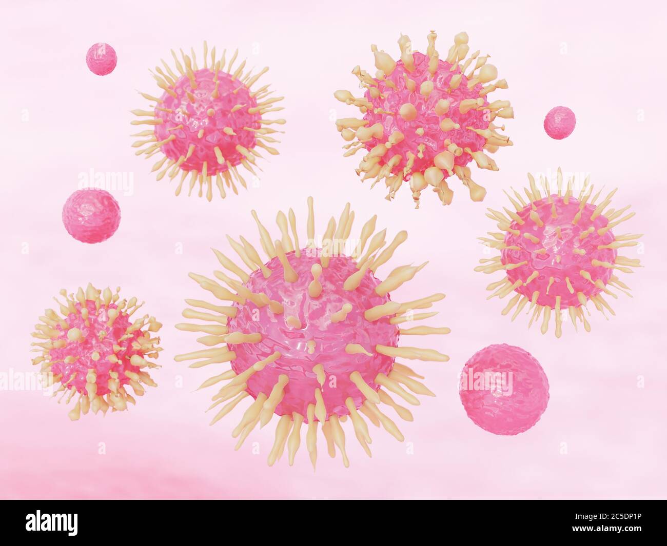 Viruses infect the human body. 3d render, 3d illustration Stock Photo ...