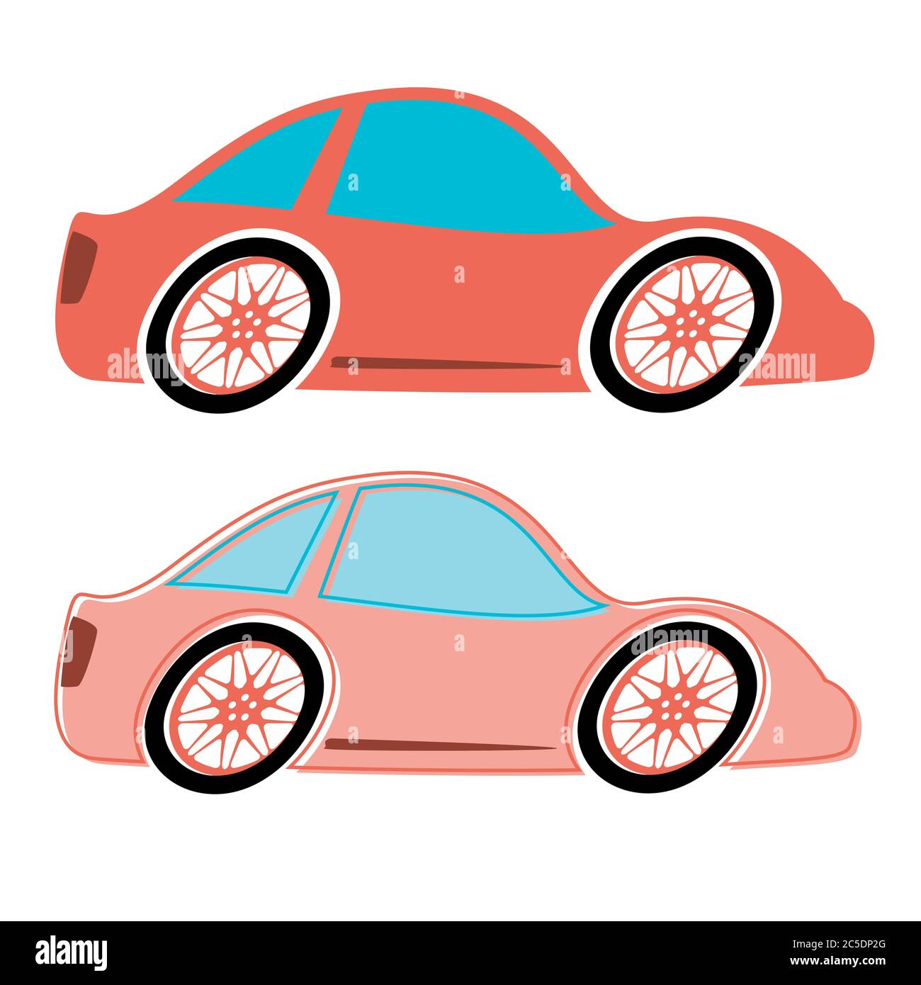 Monochrome contour automobile side Stock Vector Images - Alamy