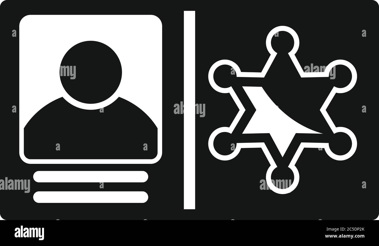 Policeman id wallet icon. Simple illustration of policeman id wallet ...