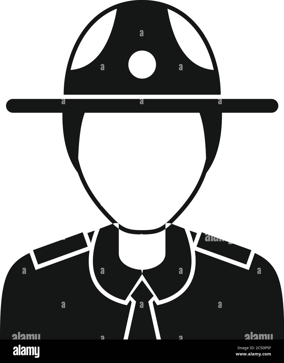 Police officer icon. Simple illustration of police officer vector icon ...