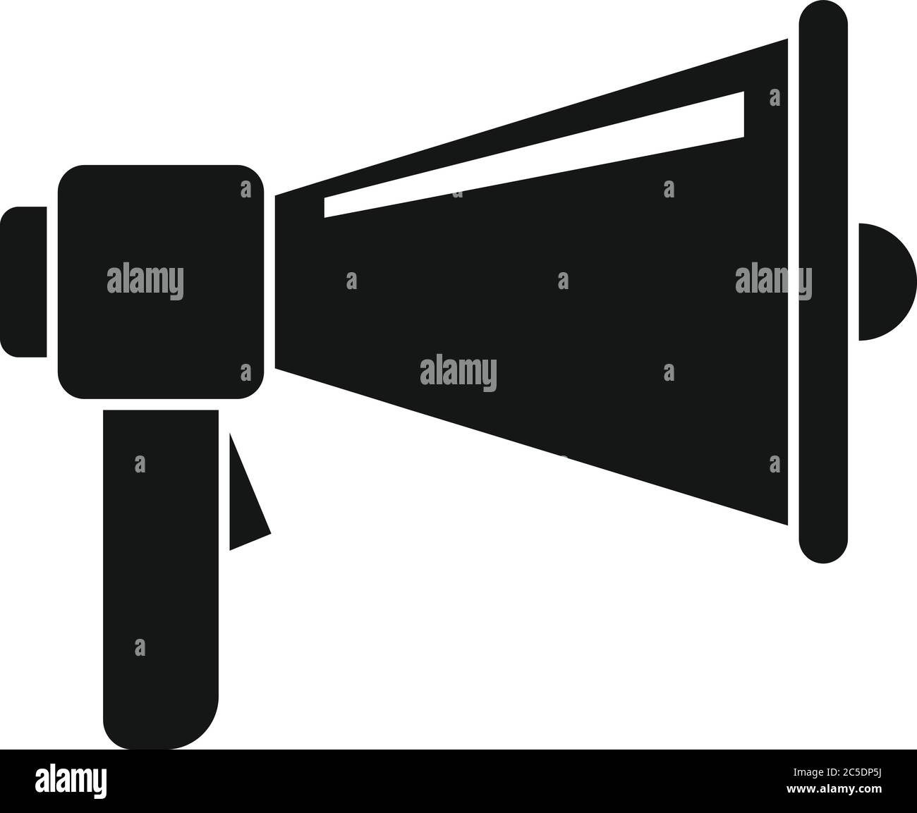 Police megaphone icon. Simple illustration of police megaphone vector ...