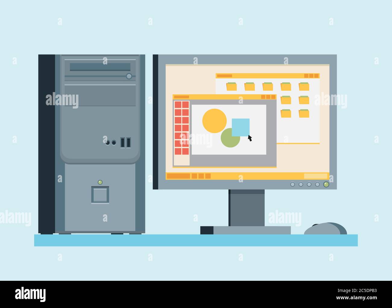 Personal computer. Flat vector Stock Vector Image & Art - Alamy