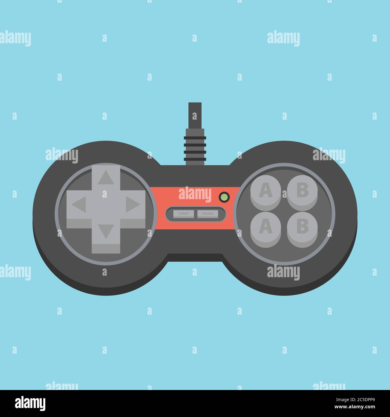 Kid play video game joystick Stock Vector Images - Alamy