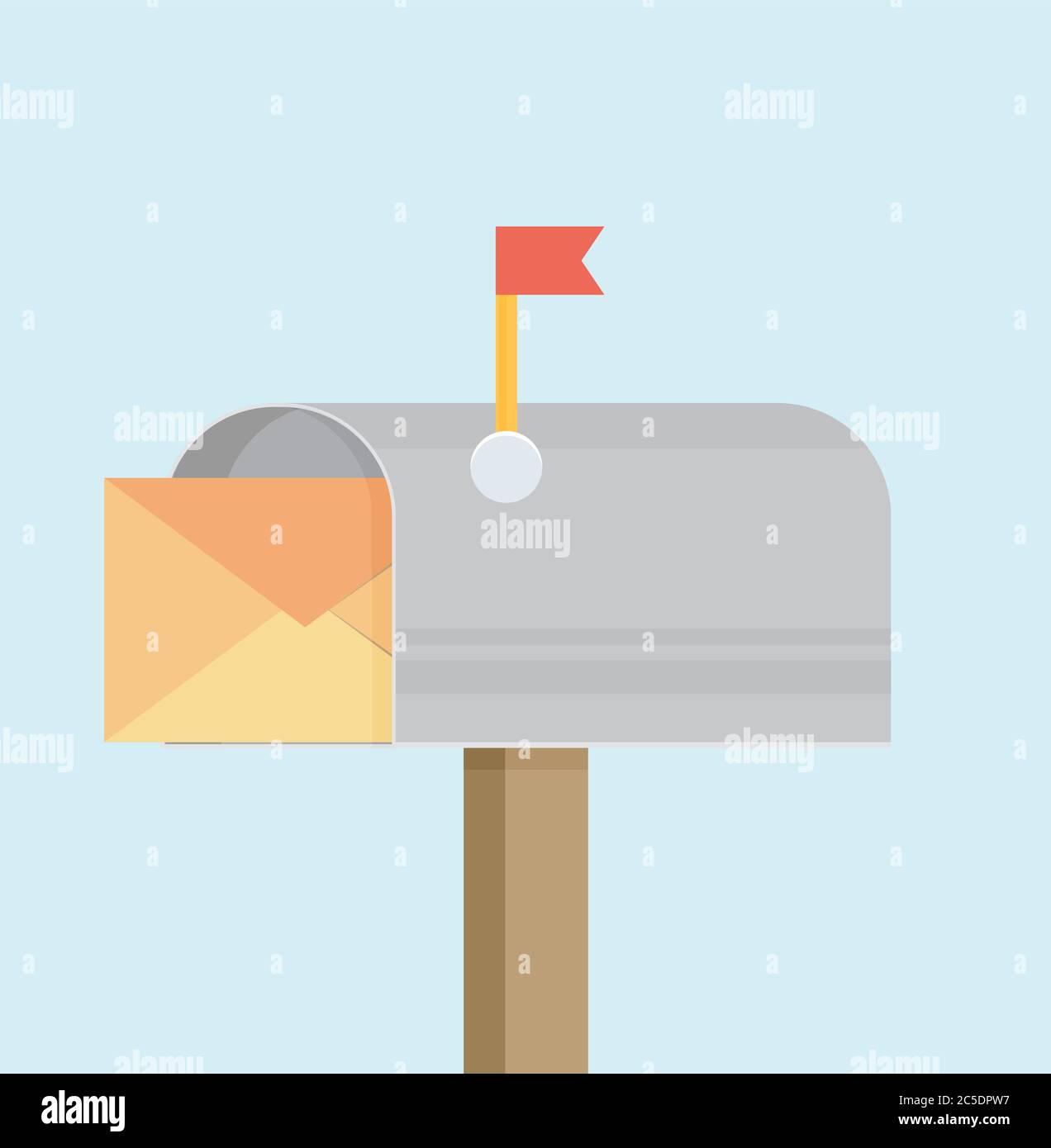 Vector mailbox icon flat Stock Vector Image & Art - Alamy