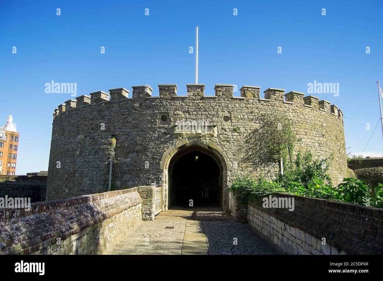 Deal castle entrance in Kent, south England Stock Photo - Alamy