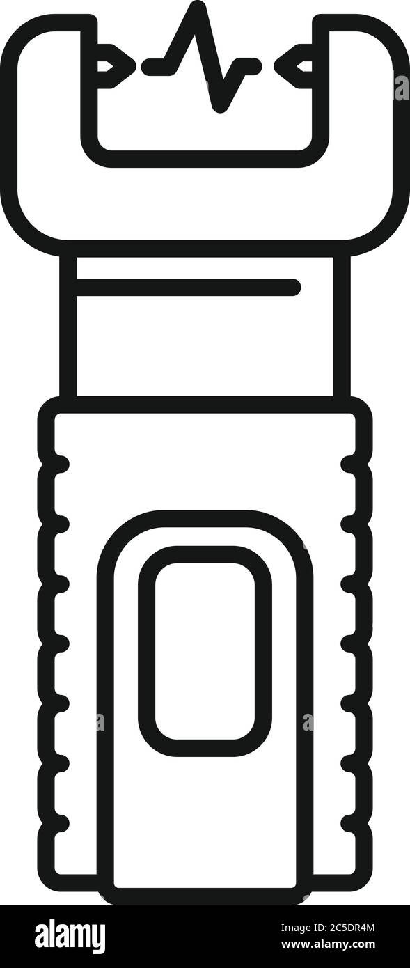 Electric shocker icon. Outline electric shocker vector icon for web ...