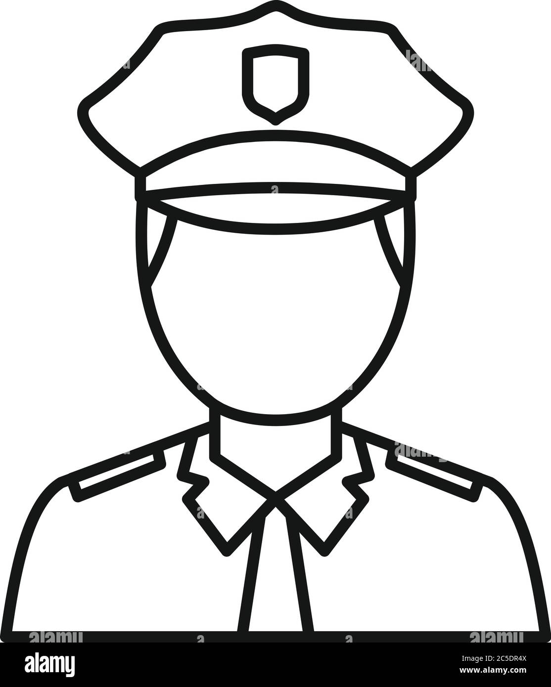 Policeman avatar icon. Outline policeman avatar vector icon for web ...