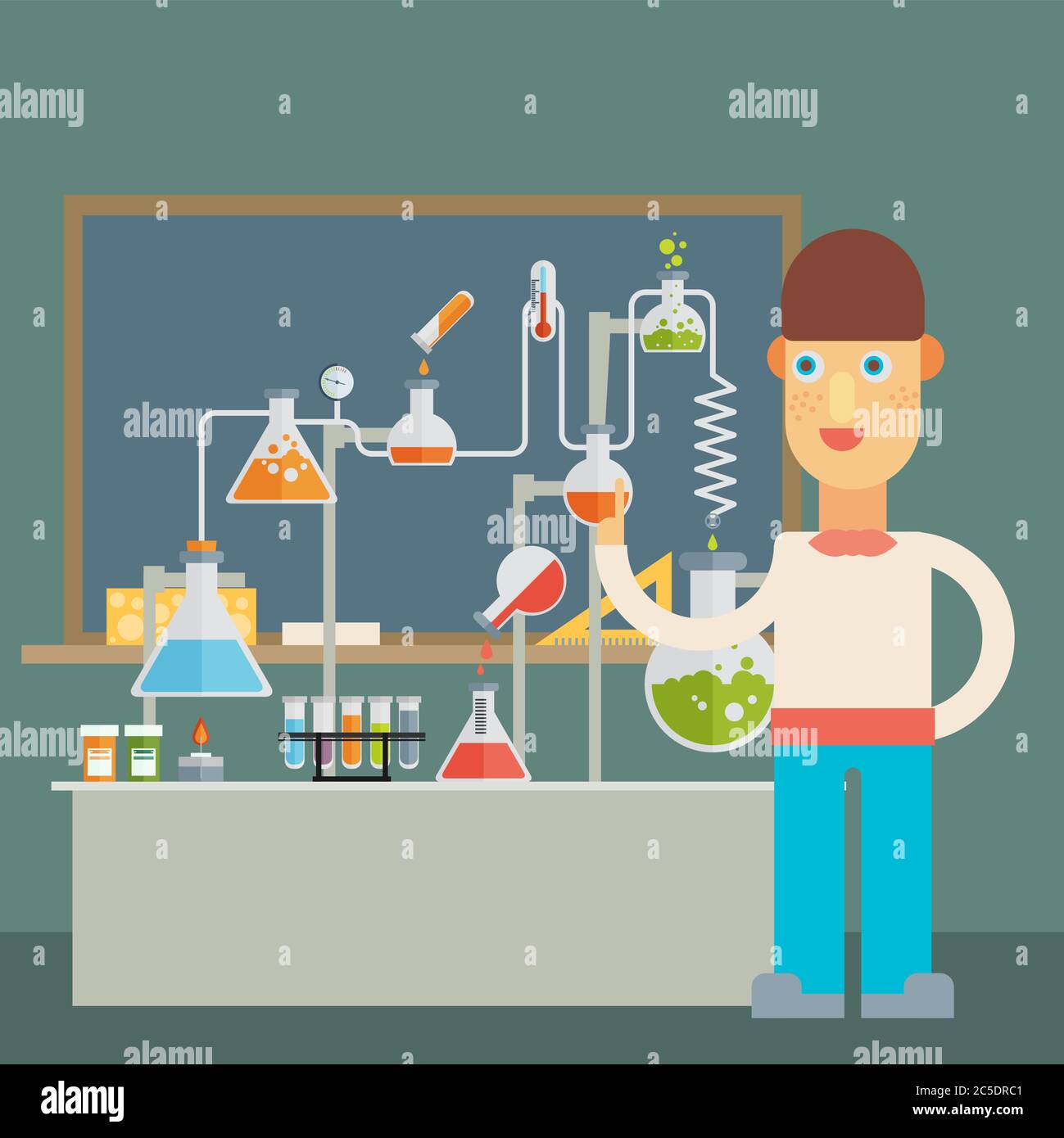 Laboratory Conceptual. Vector Illustration Stock Vector Image & Art - Alamy