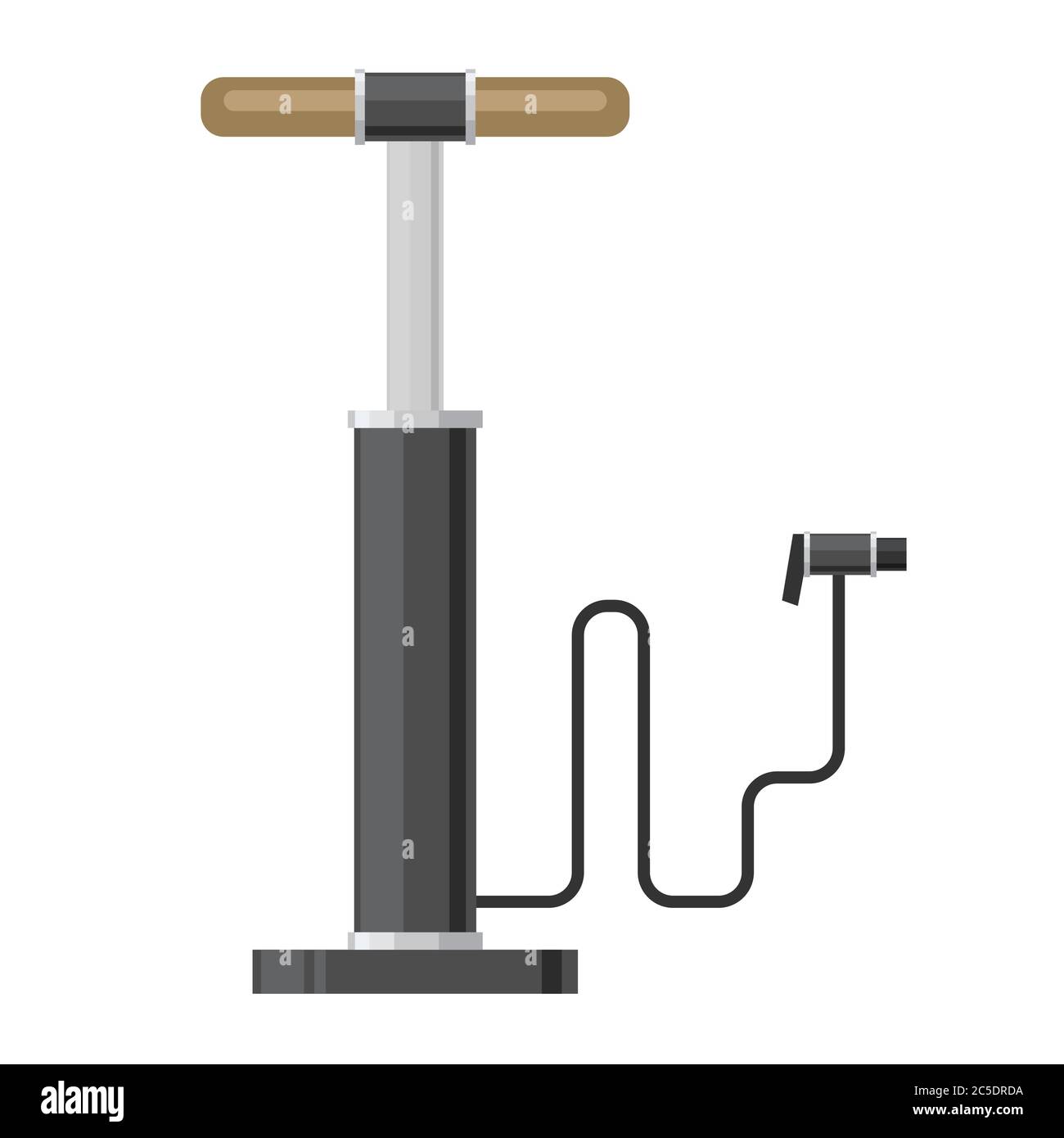 picture of hand bicycle pump, flat style icon Stock Vector Image & Art ...