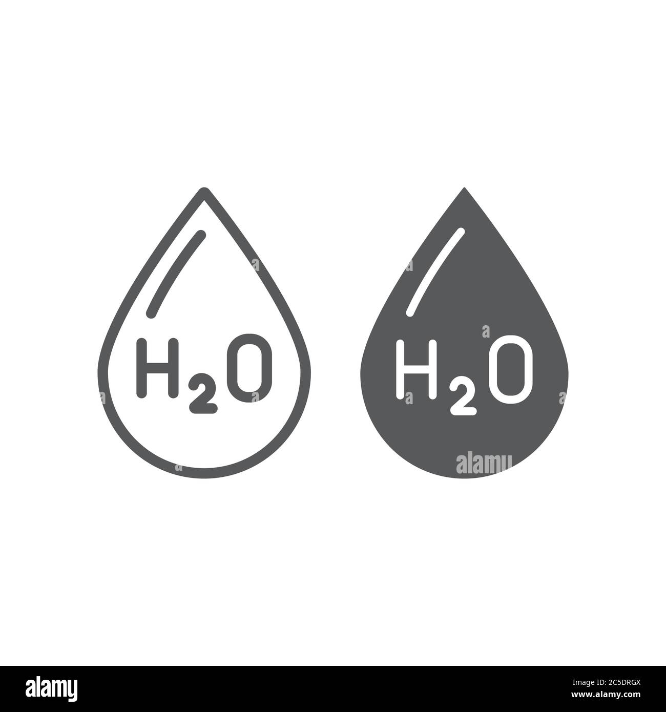 H2o the chemical symbol for water Cut Out Stock Images & Pictures - Alamy