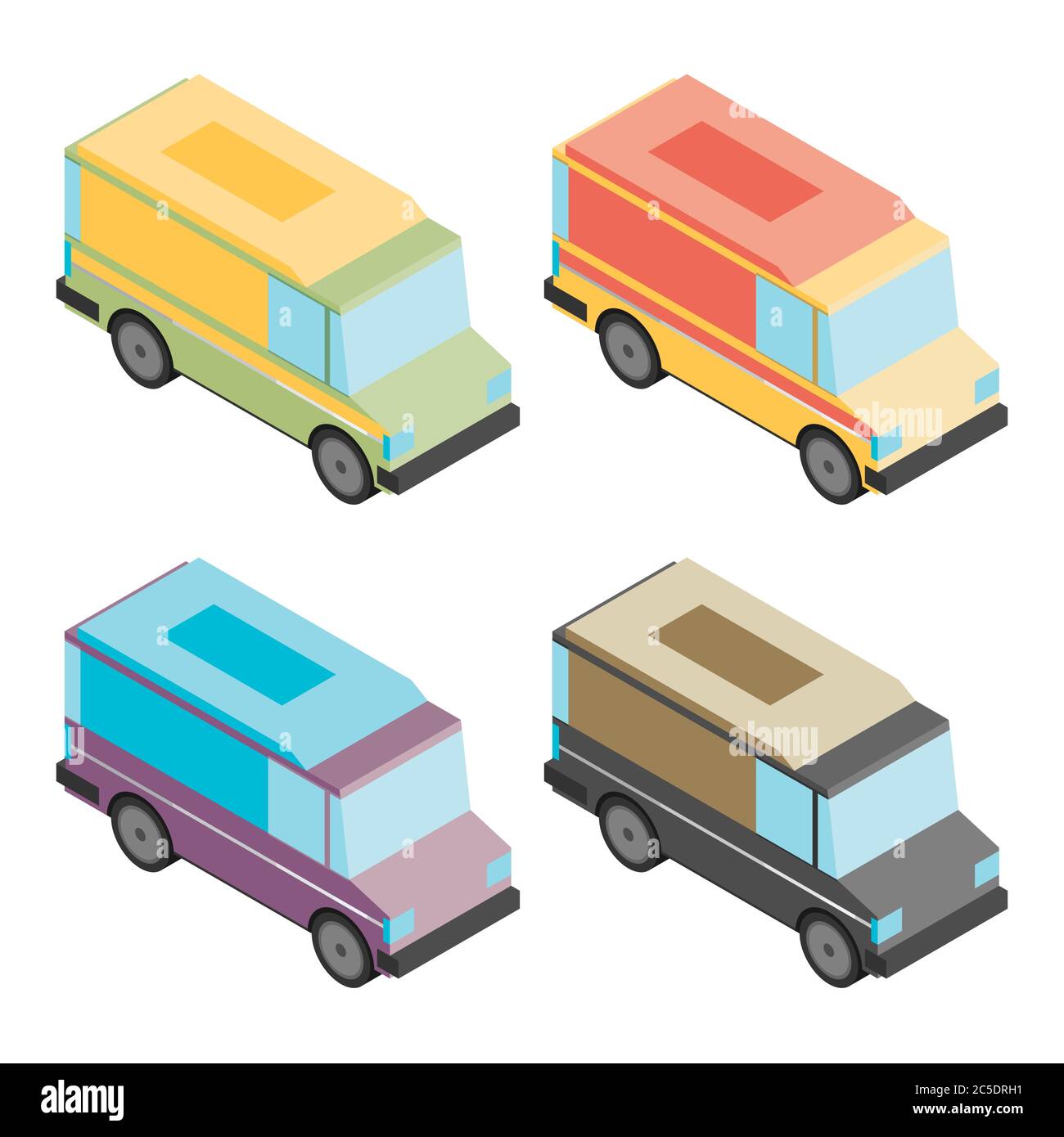 Food van. Flat vector isometric Stock Vector Image & Art - Alamy