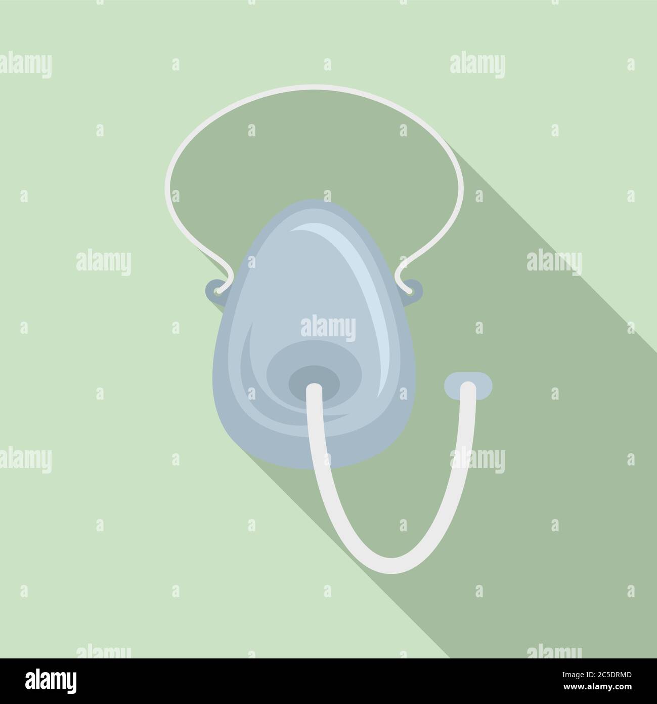Anesthesia face mask icon. Flat illustration of anesthesia face mask ...