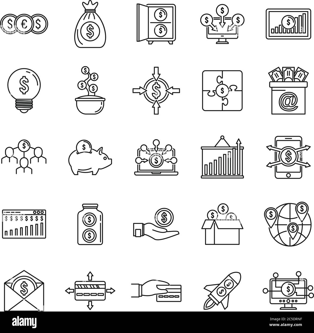 Social crowdfunding platform icons set. Outline set of social ... Social crowdfunding platform icons set. Outline set of social ...
