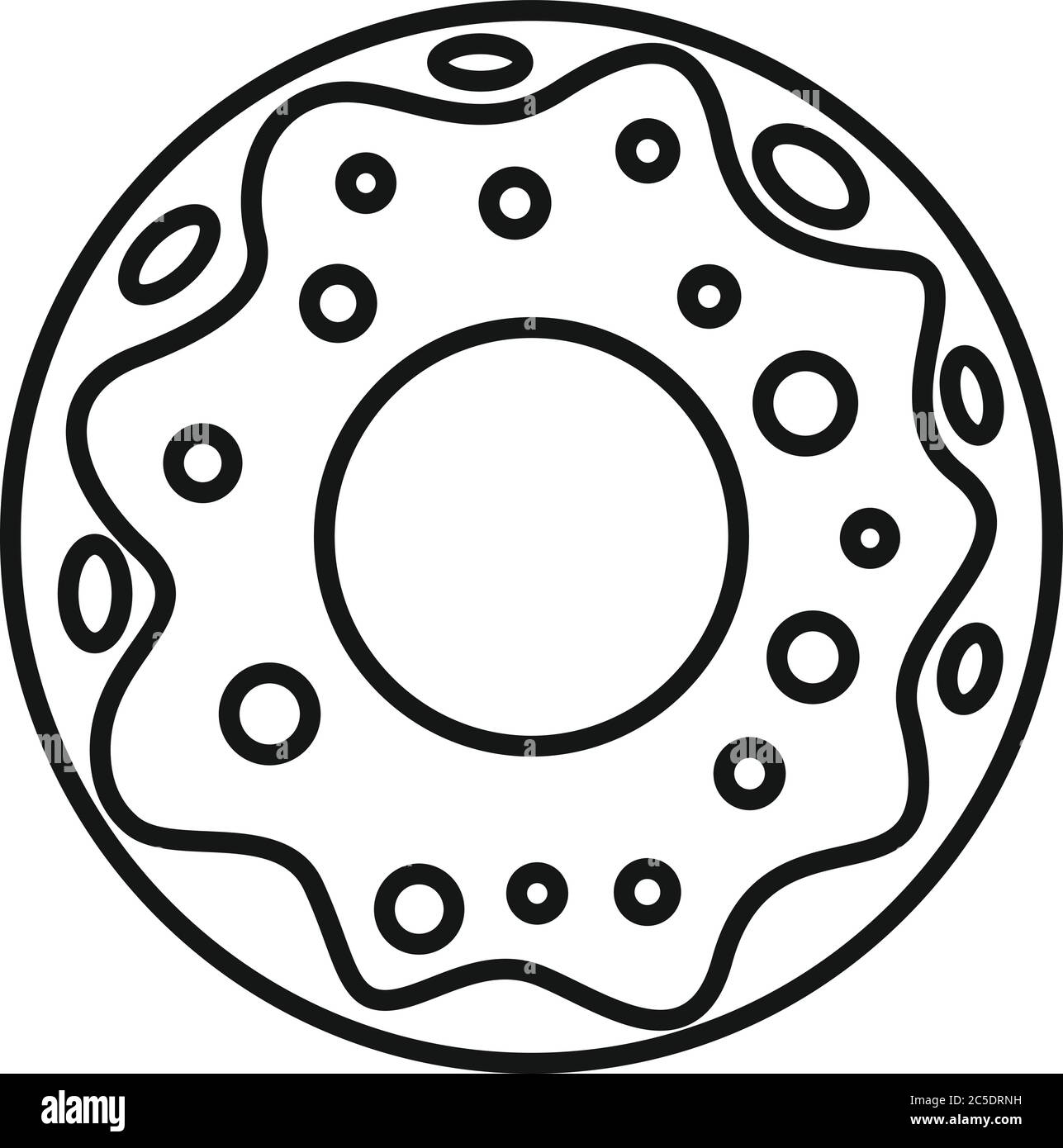 Policeman donut icon. Outline policeman donut vector icon for web ...