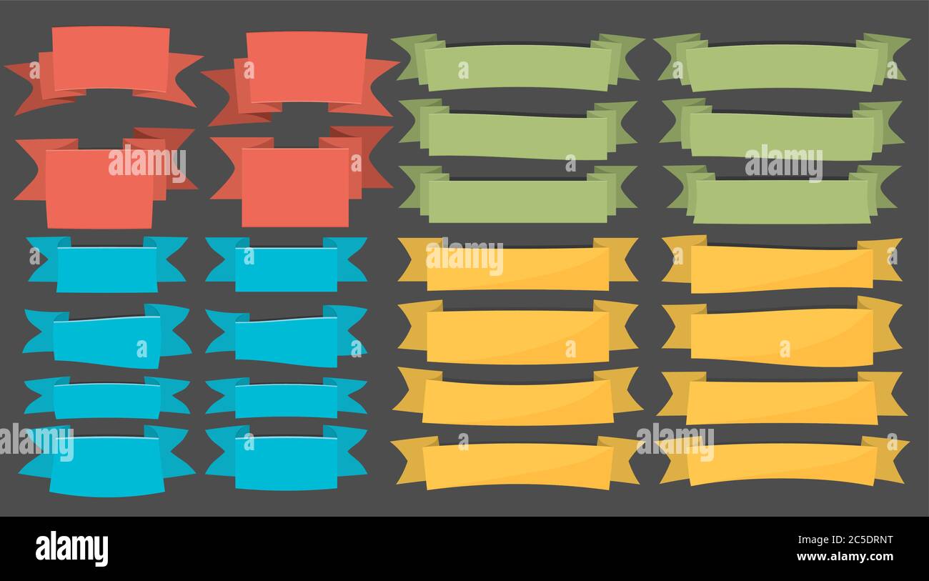 Color web ribbons Stock Vector Images - Alamy