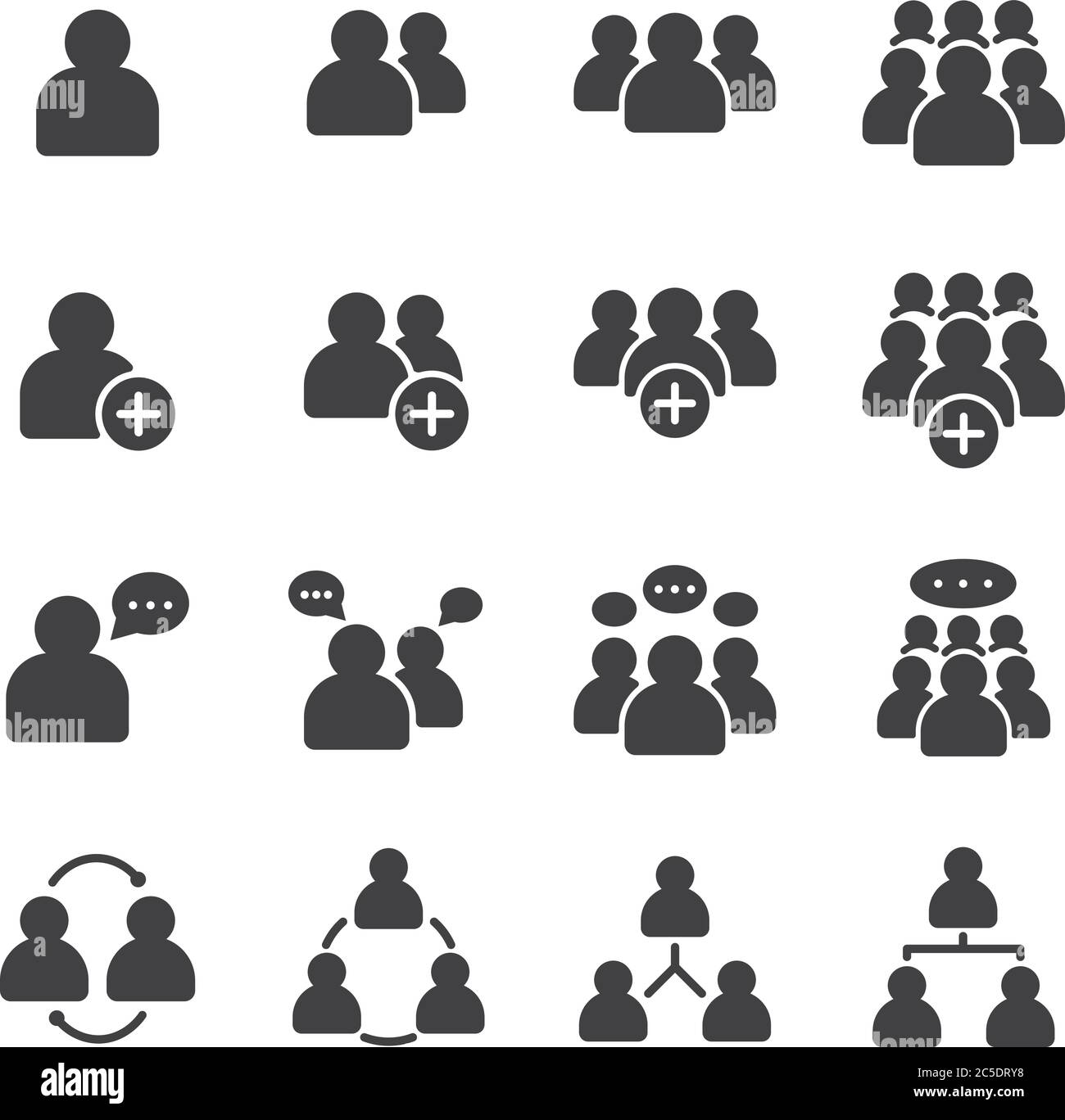 Simple Set of Business People Related Vector solid Icons. Contains such Icons as Meeting ...
