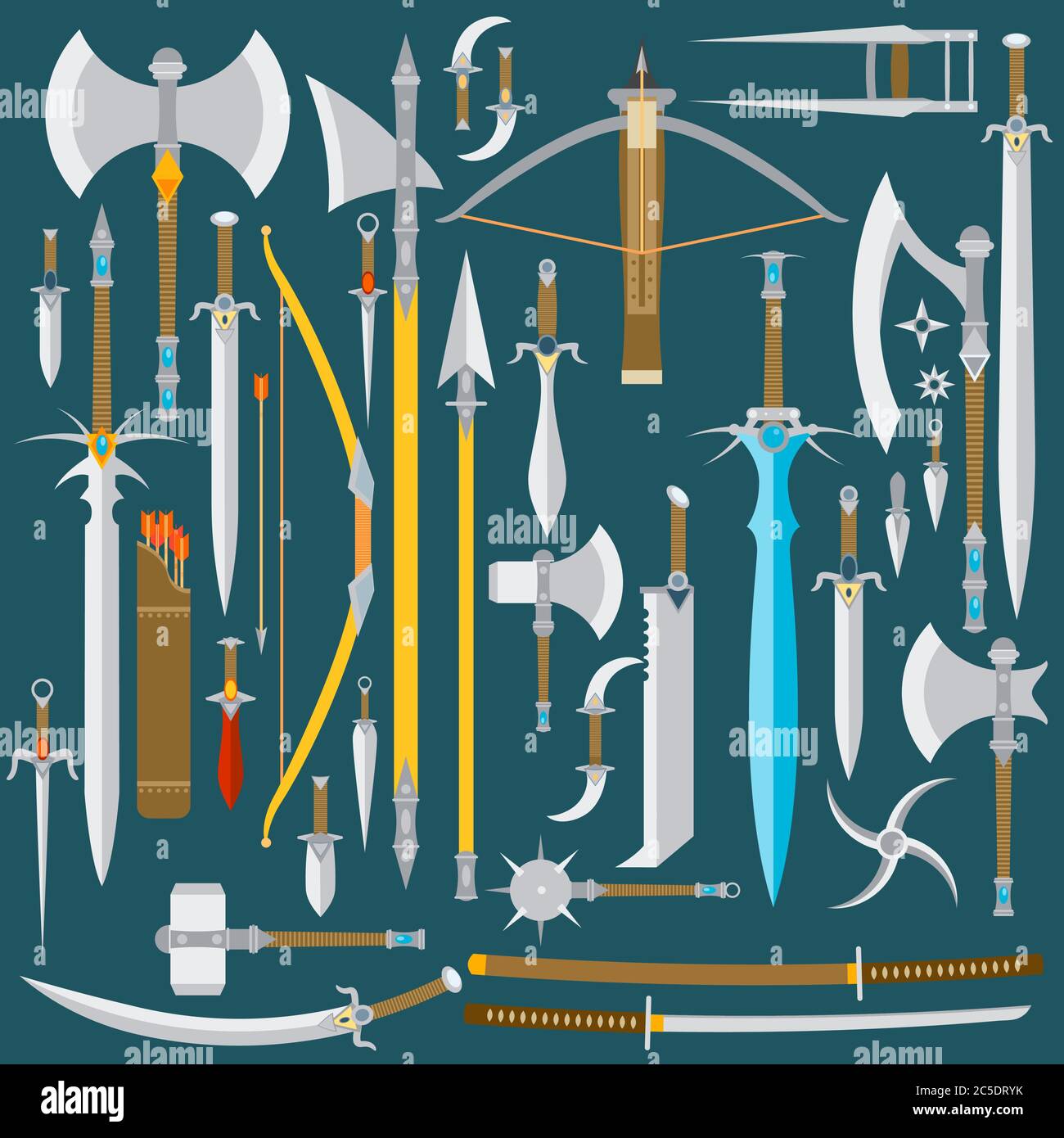 Cartoon spear weapon war medieval hi-res stock photography and images ...