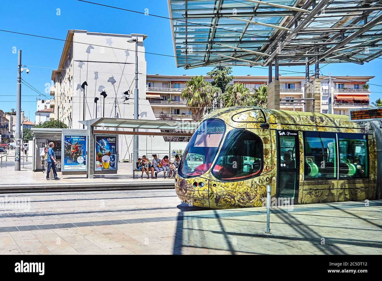 MONTPELLIER, FRANCE - June 24, 2015: City public transport. Beautiful ...