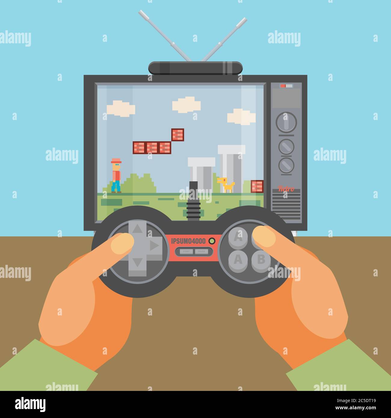 Vector flat game illustration Stock Vector Image & Art - Alamy