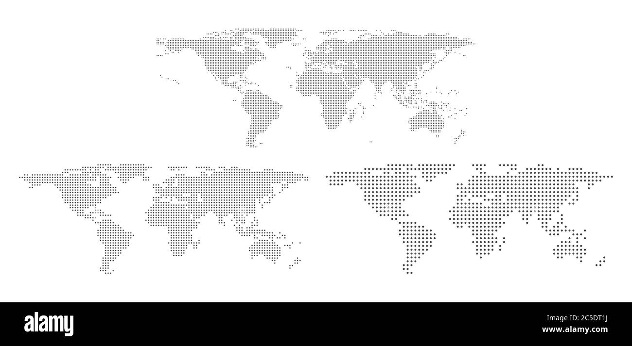 Detailed pixel world map hi-res stock photography and images - Alamy