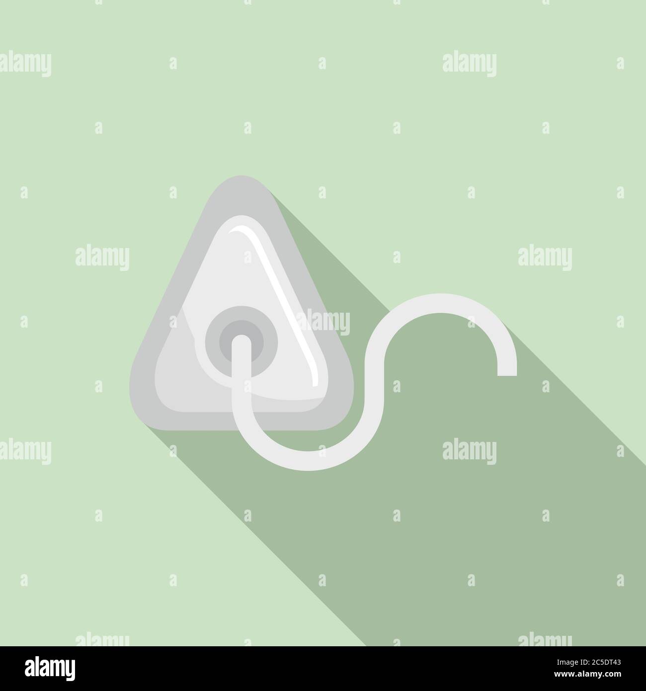 Clinic anesthesia mask icon. Flat illustration of clinic anesthesia ...
