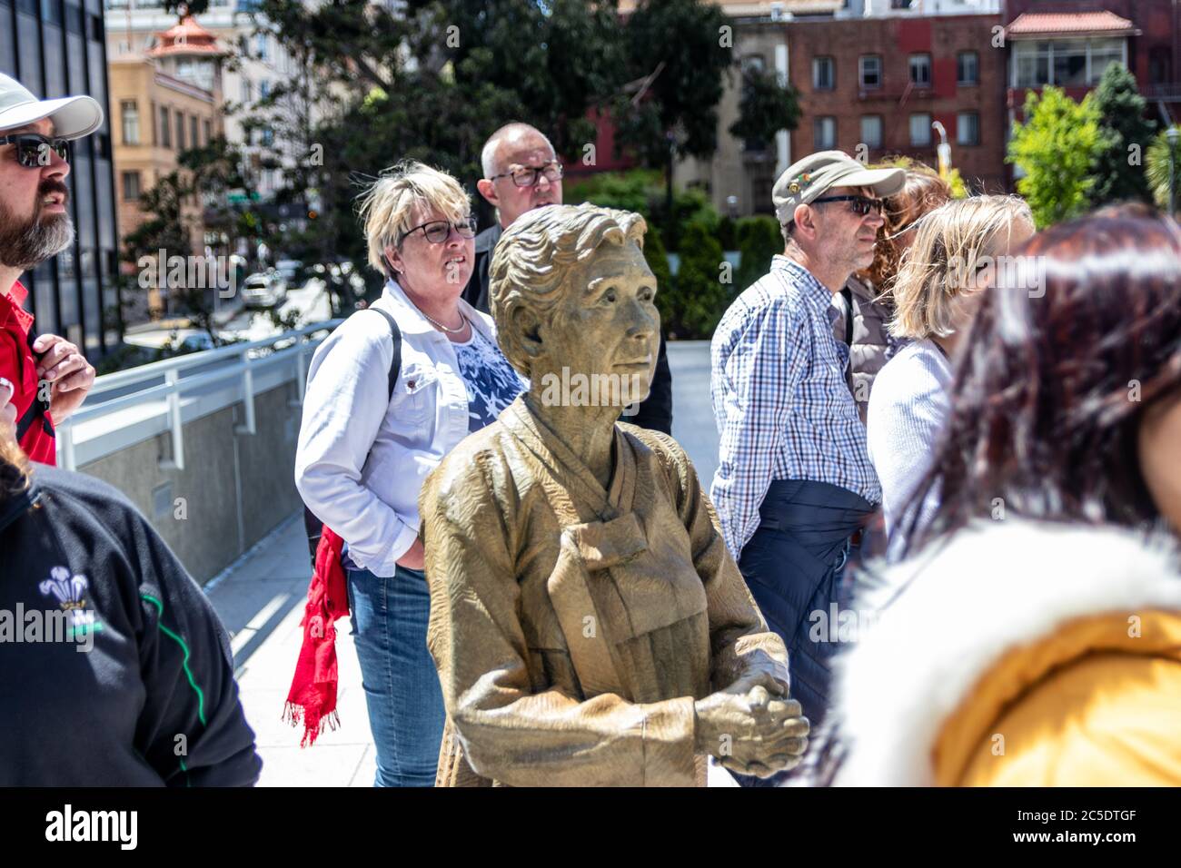 View of the ‘Comfort Women’ memorial statue Stock Photo - Alamy