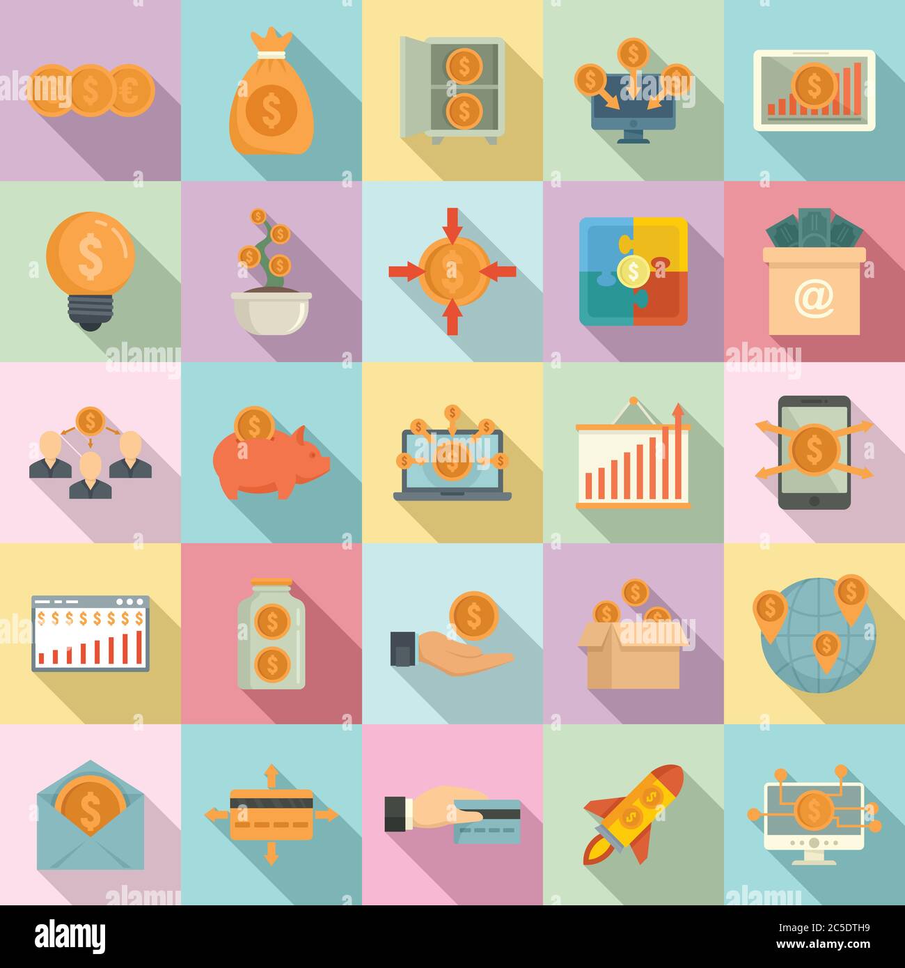 Crowdfunding platform icons set. Flat set of crowdfunding platform ... Crowdfunding platform icons set. Flat set of crowdfunding platform ...