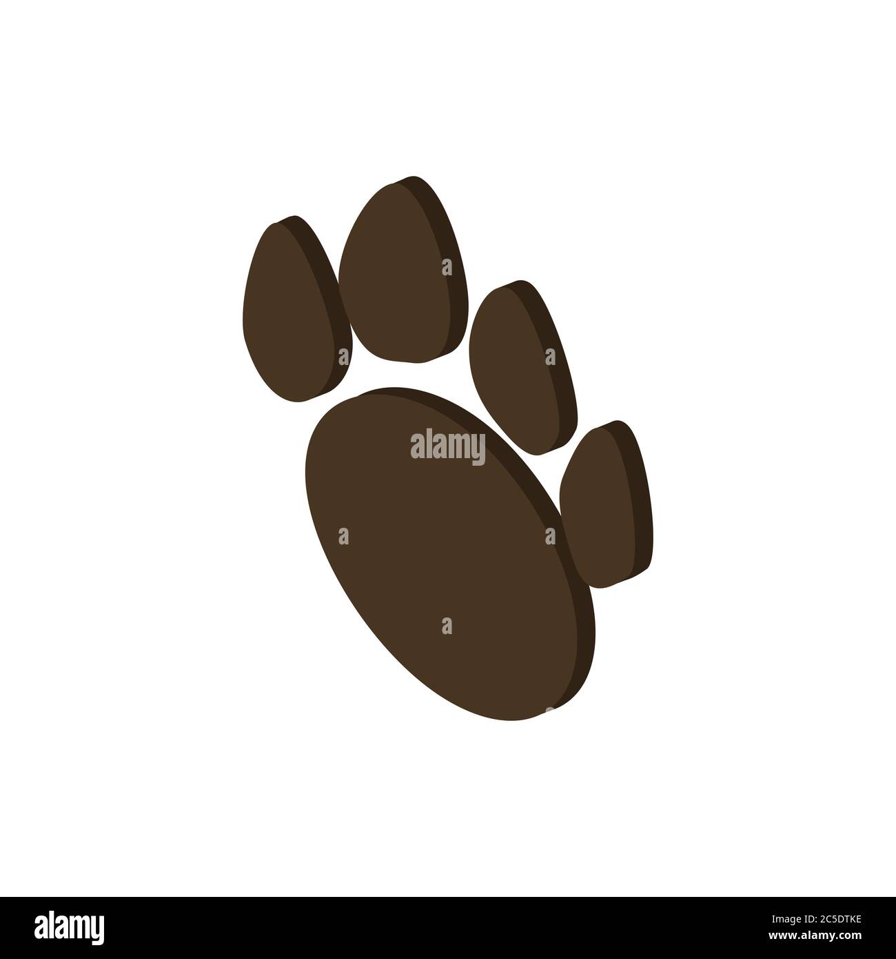 Isometric of Animal footprint icon on white background. Vector ...