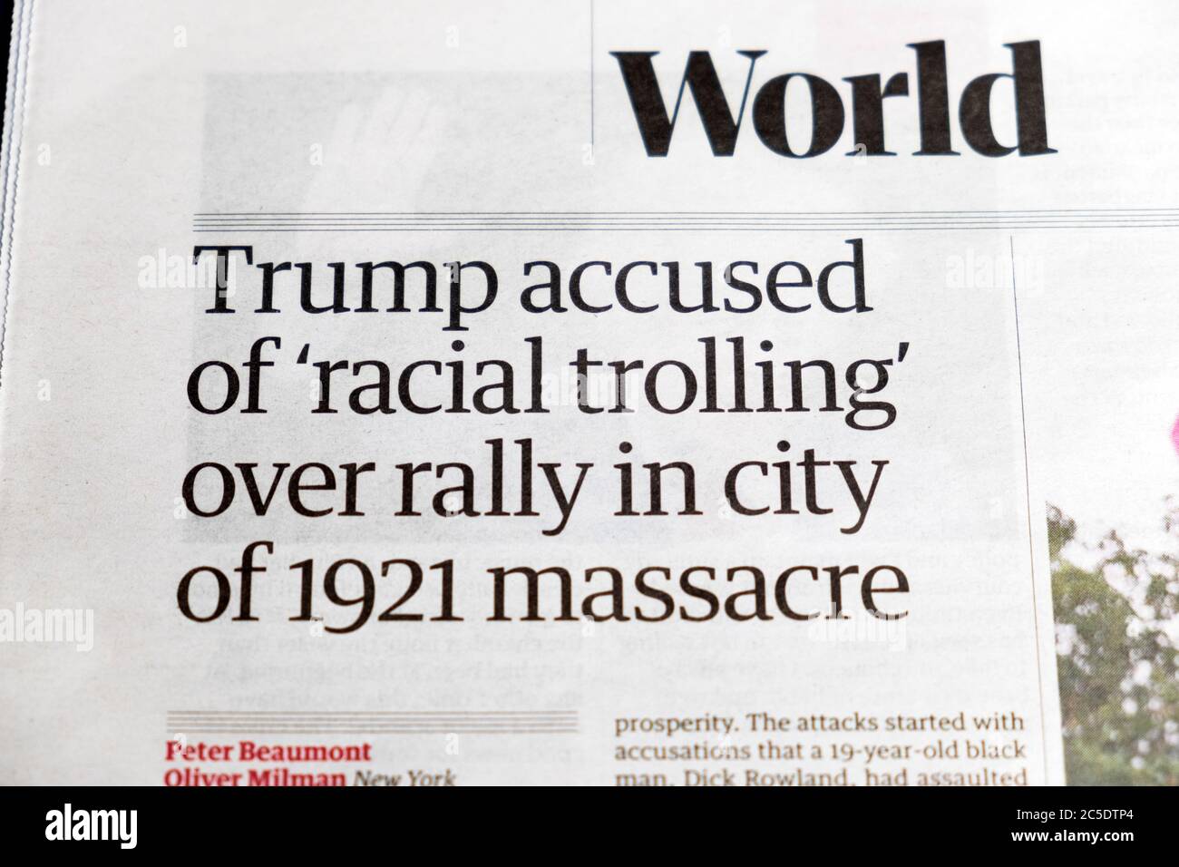 Tulsa race massacre newspaper hi-res stock photography and images - Alamy