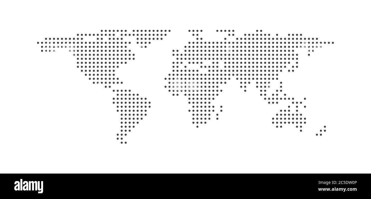 World or Earth Map with dot spot modern concept design Isolated on ...