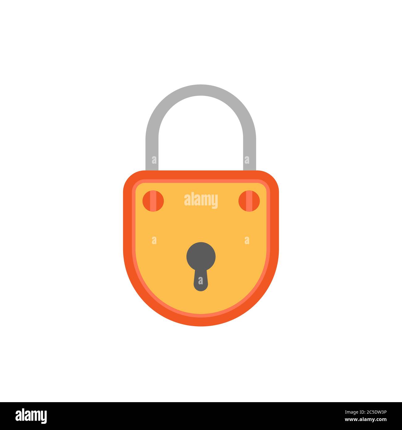 Lock safety on white background. Vector illustration in trendy flat ...