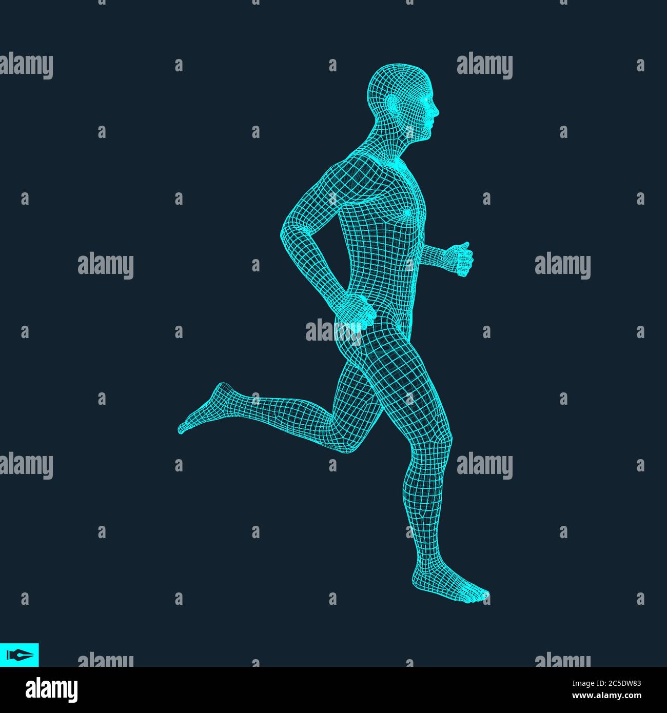 3d Running Man. Design for Sport, Business, Science and Technology ...