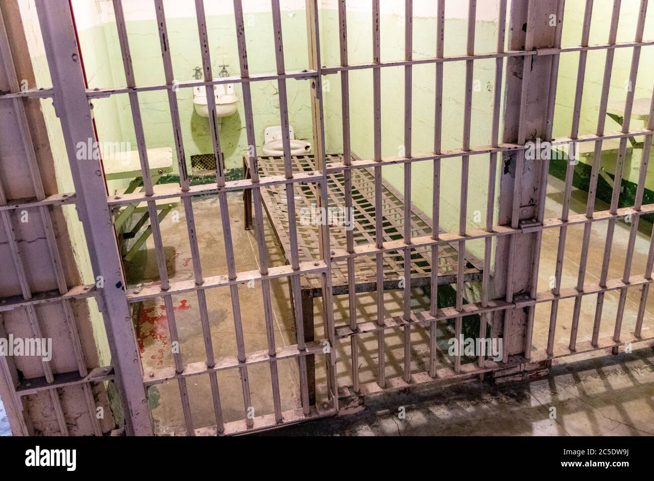 View of an individual cell, Alcatraz Prison Stock Photo - Alamy
