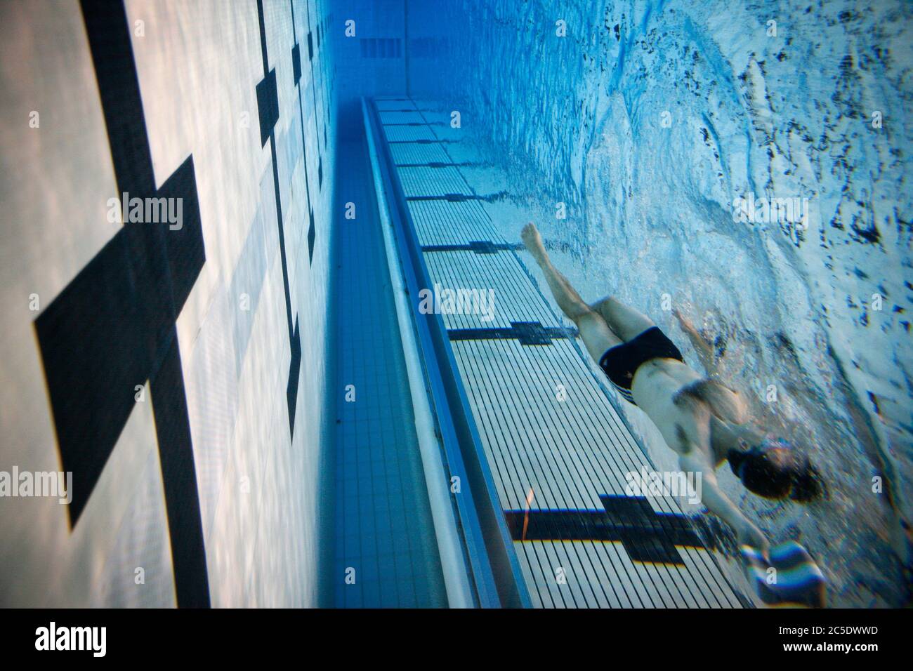 Journalist Ed Douglas taking swimming lessons at Sheffields' Ponds ...