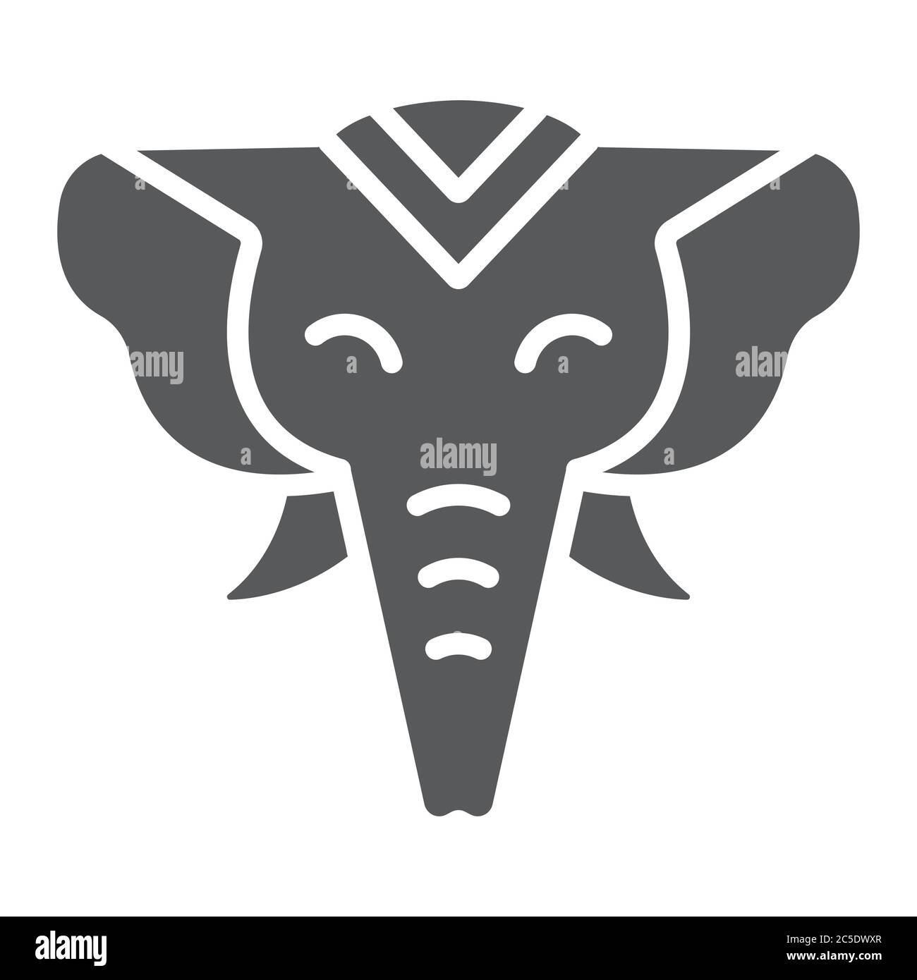 Elephant glyph icon, zoo and wildlife, african animal sign, vector ...
