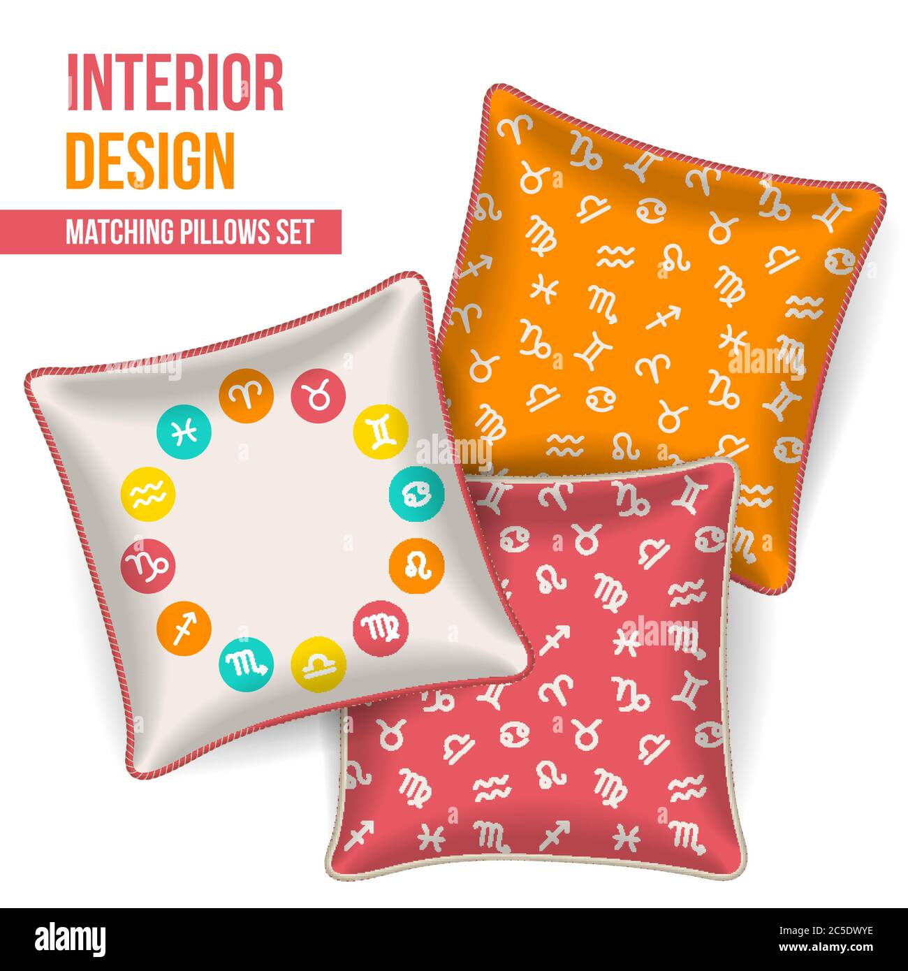 Luxury throw pillows Stock Vector Images - Alamy