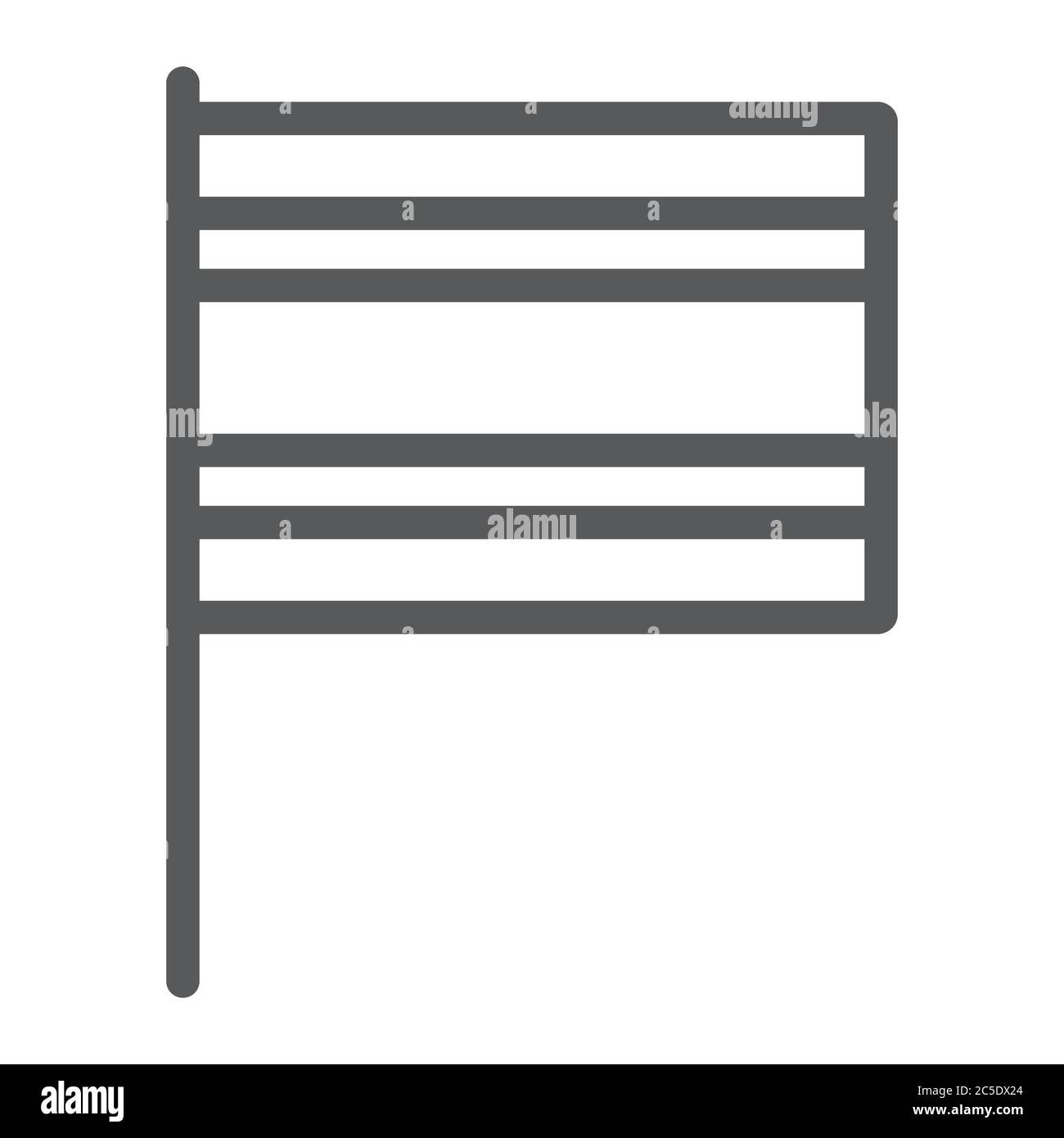 Thailand flag line icon, thai and symbol, national flag sign, vector ...