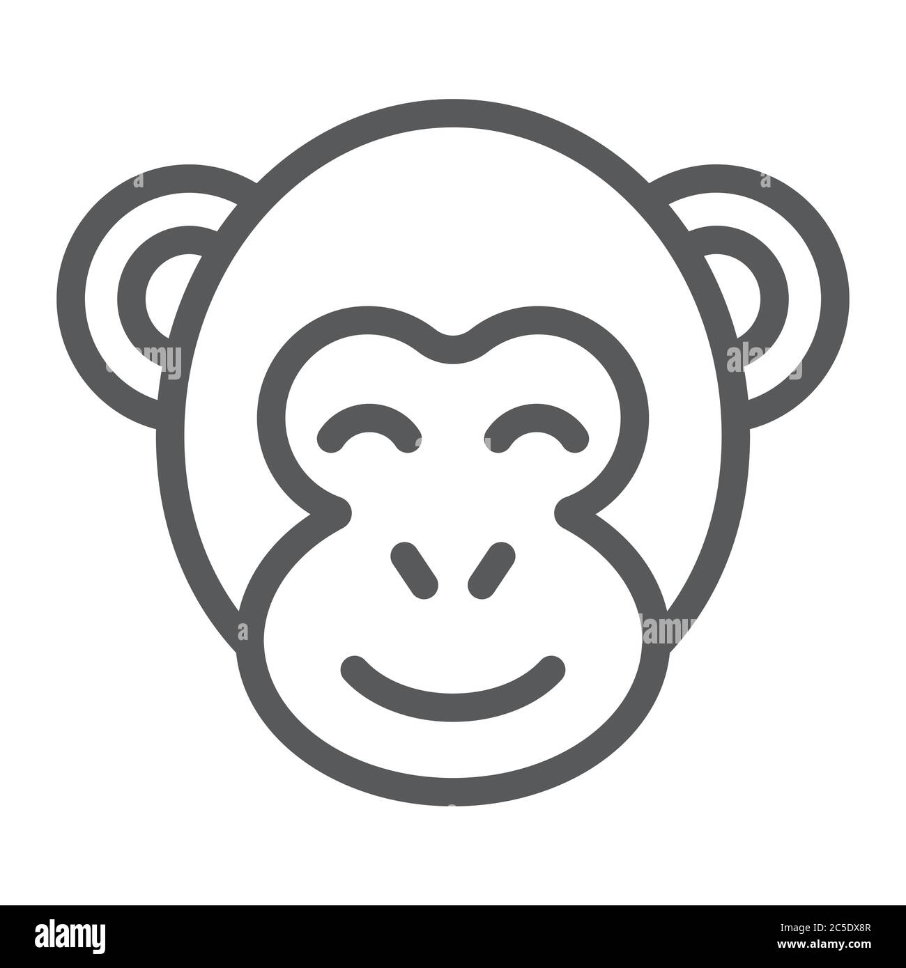 Monkey Head Outline